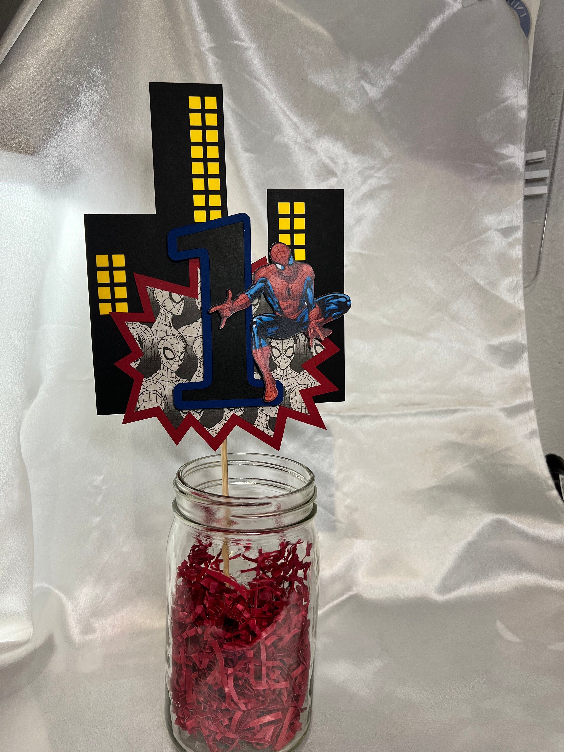 Spider-man Centerpieces - 6 Piece - Etsy