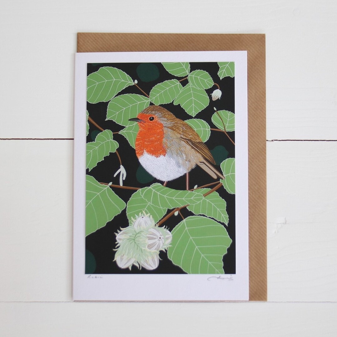 Robin Greeting Card Hand Titled and Signed - Etsy
