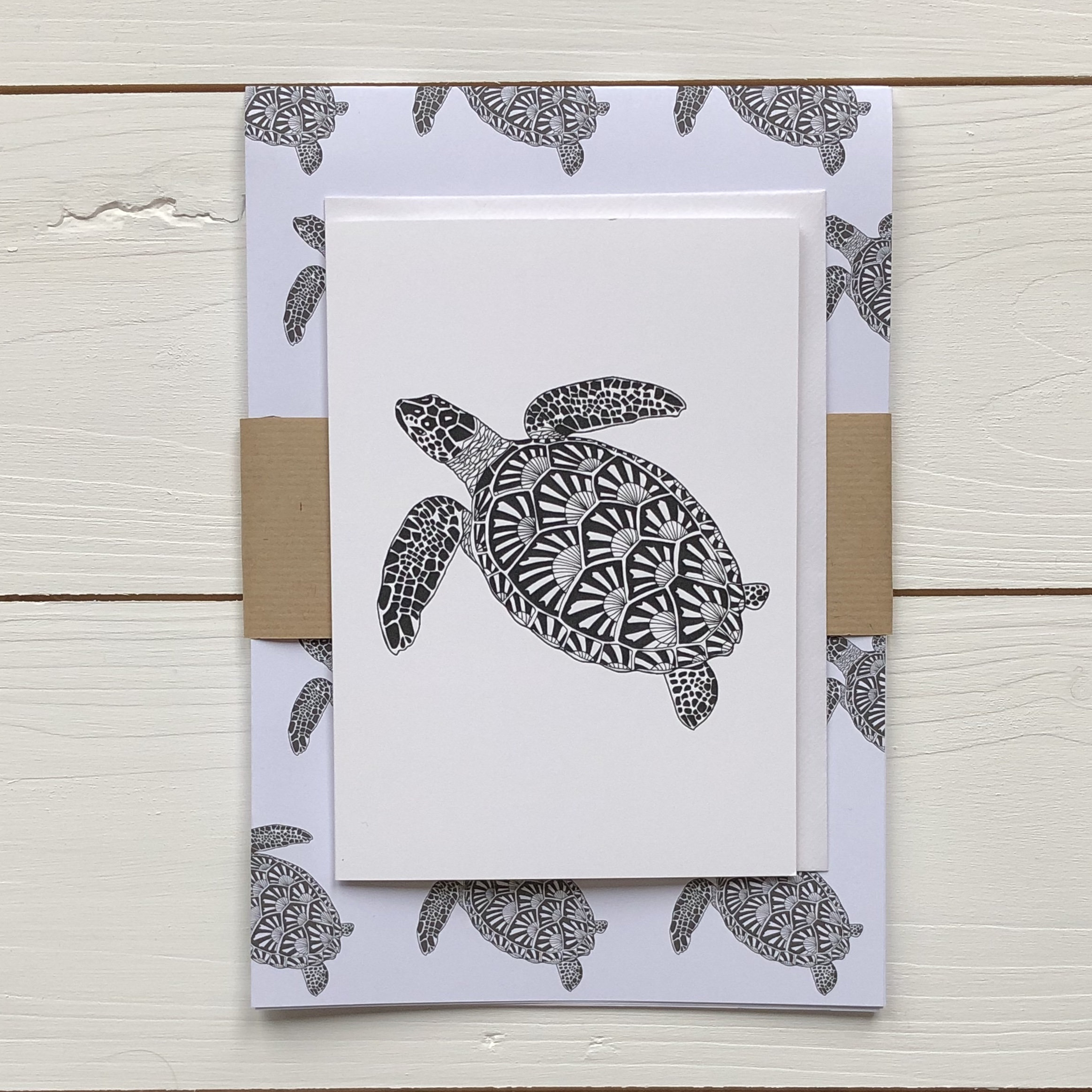 Turtle Gift Wrap With Card Options - Etsy