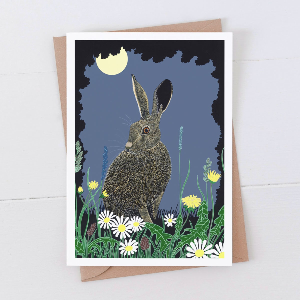 Night Hare Nocturnal Card - Etsy