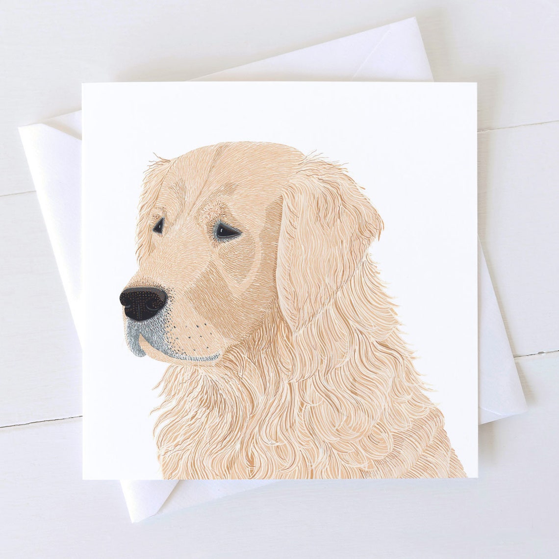 Golden Retriever Greeting Card - Etsy