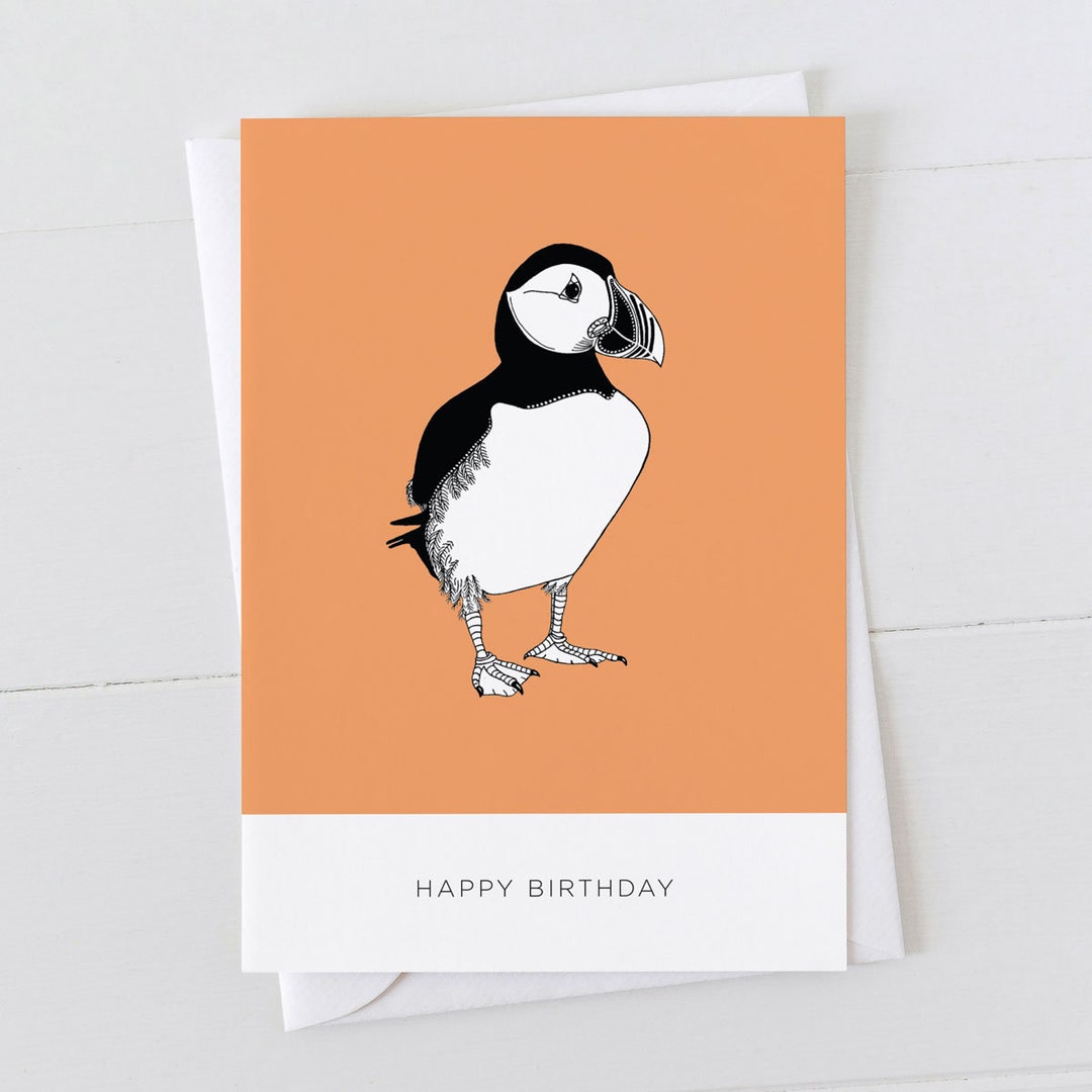 Puffin Birthday Card - Etsy