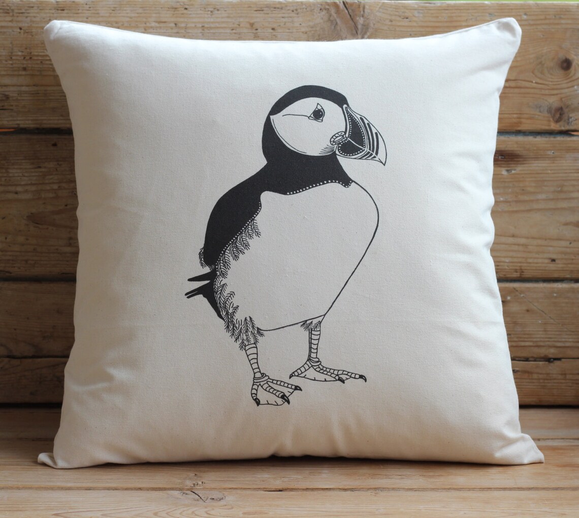 Puffin Cushion Cover - Etsy