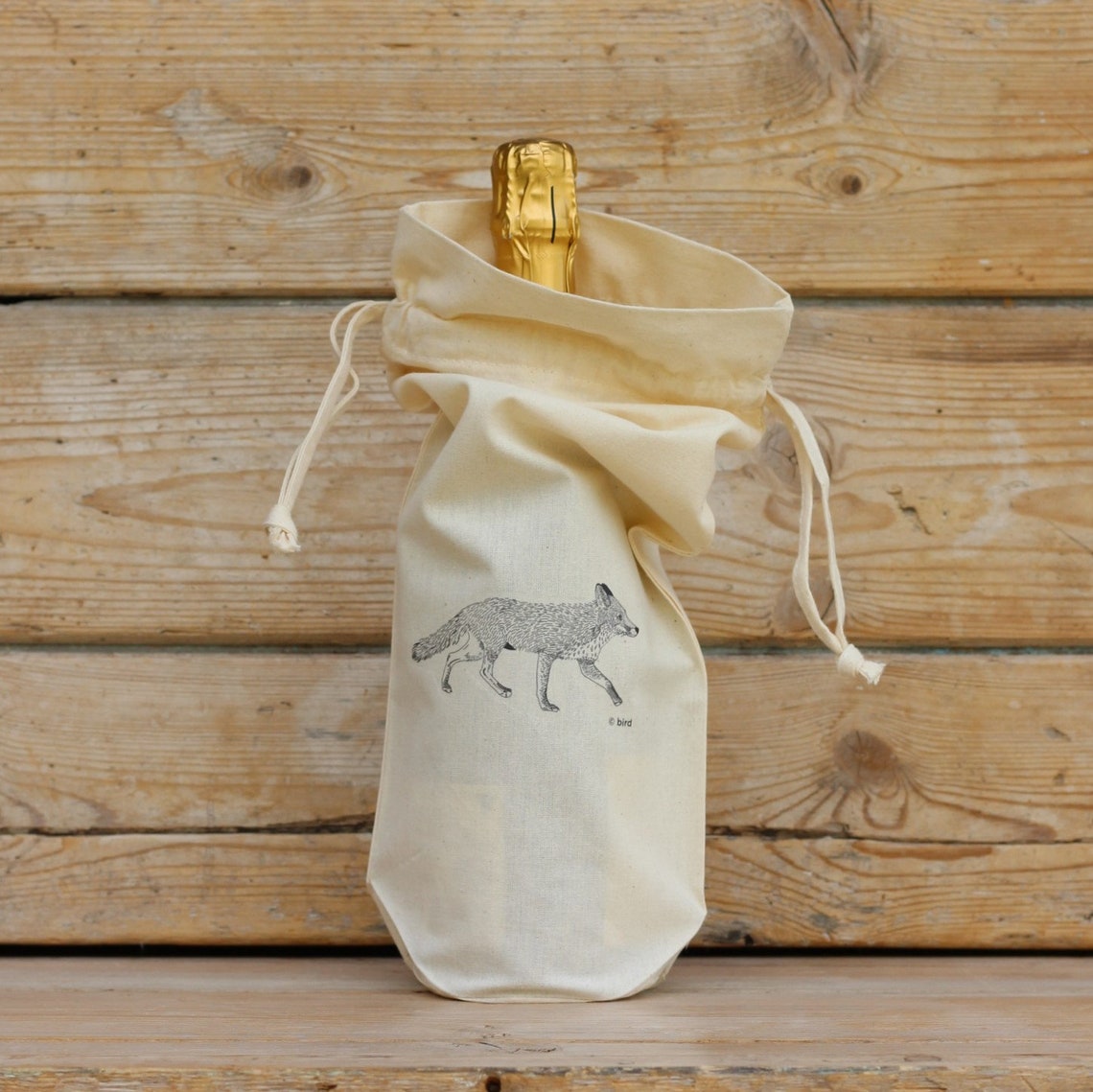Fox Bottle Bag With Ties - Etsy