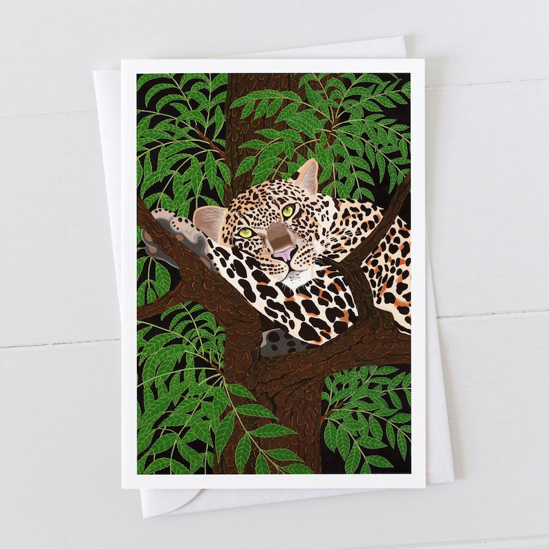 Leopard Card - Etsy
