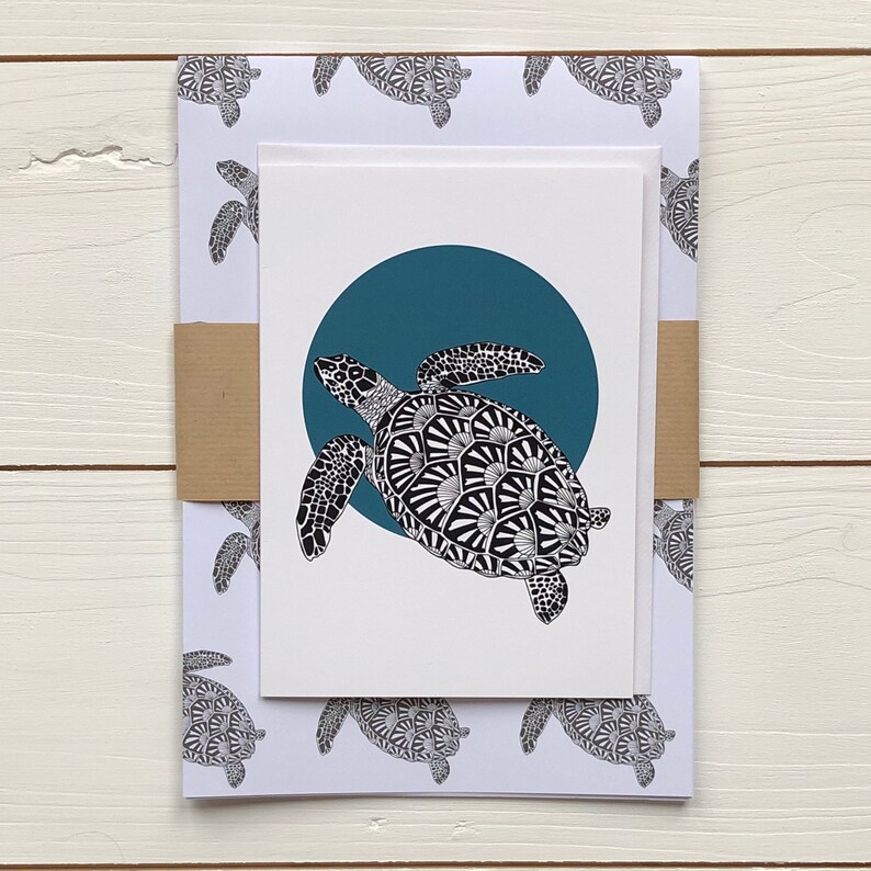 Turtle Gift Wrap With Card Options - Etsy