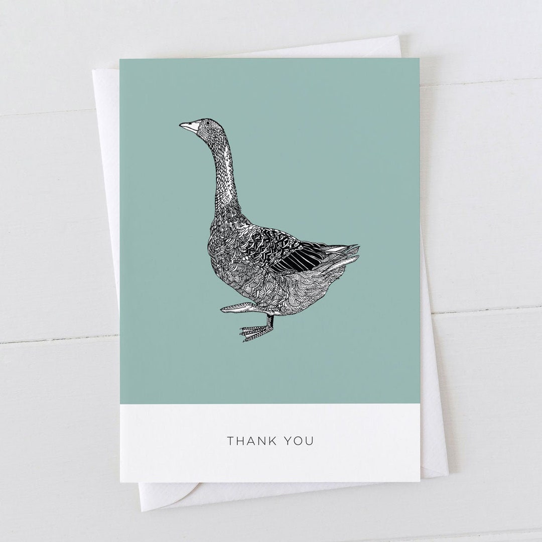 Goose Thank You Card - Etsy