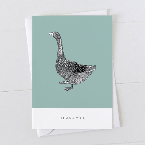 Goose Thank You Card | Etsy