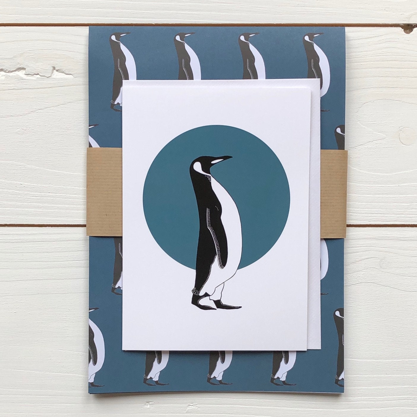 Penguin Gift Wrap with Card Options - Etsy 日本