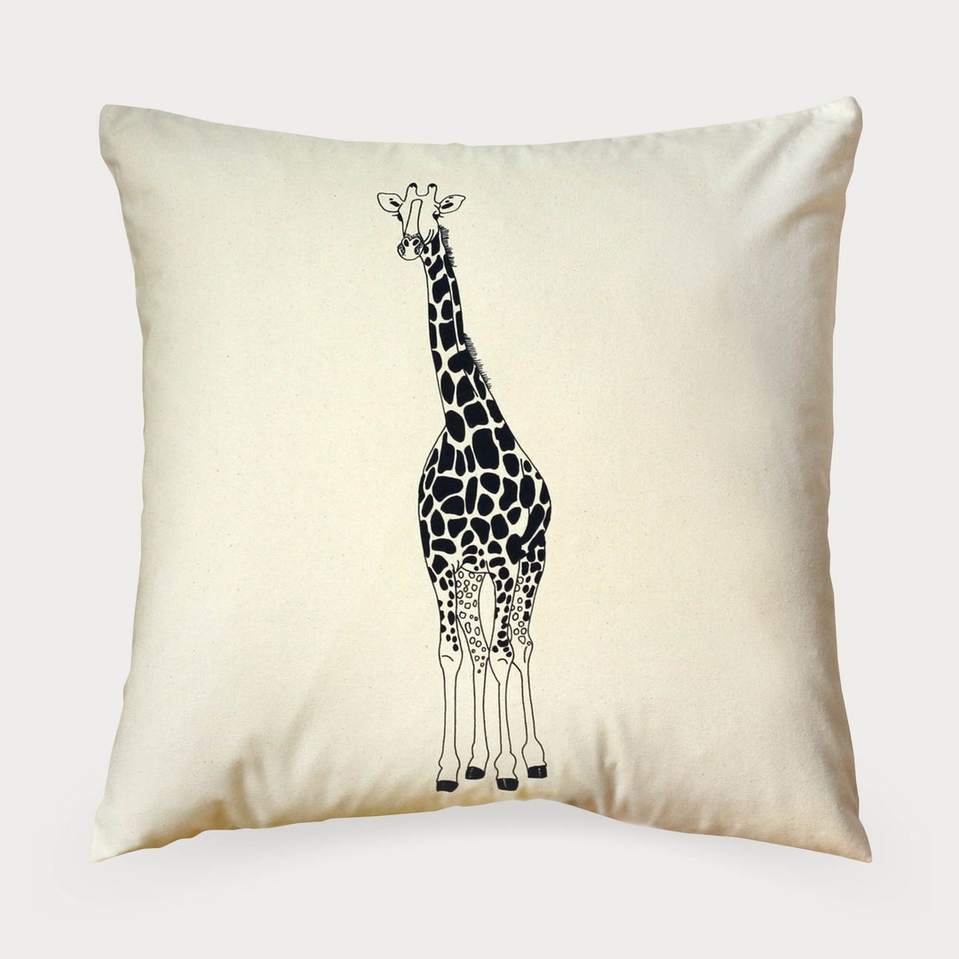 Giraffe Canvas Cushion Cover - Etsy