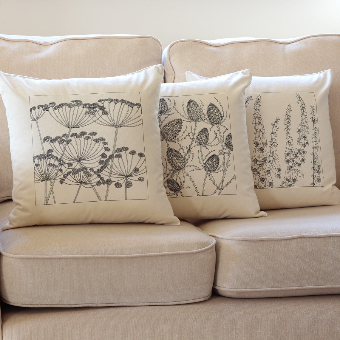 A Set of Three Cushion Covers - Etsy