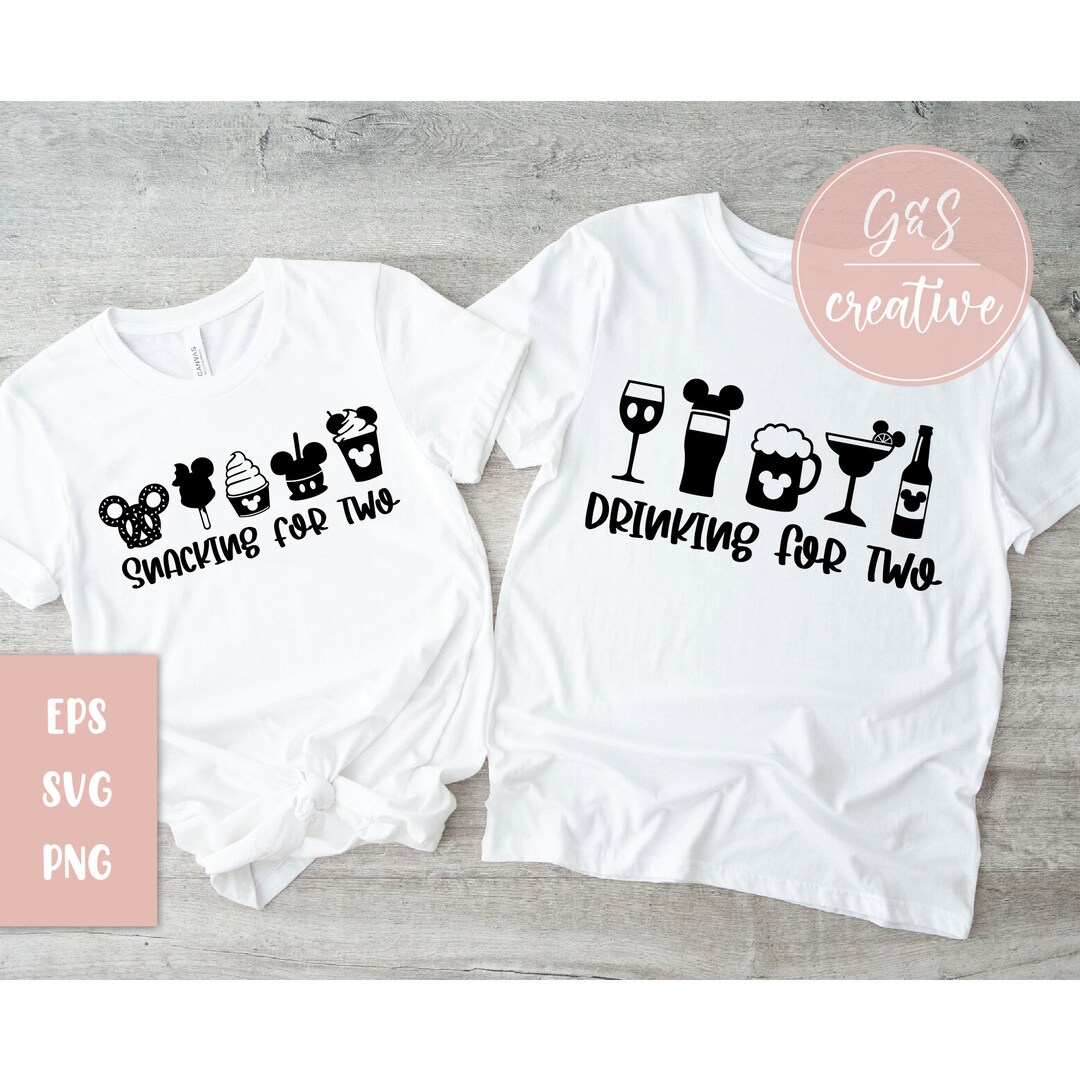 Snacking for Two / Drinking for Two BUNDLE Digital File INSTANT ...