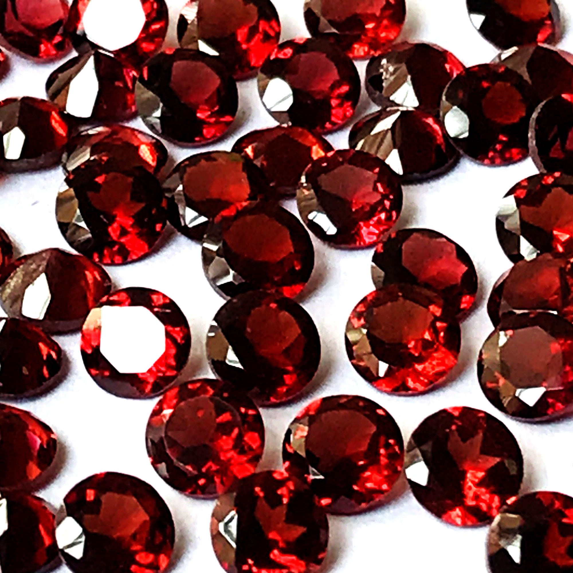 Garnet Natural Gemstone Round 3 Mm, 4 Mm, 5 Mm, 6 Mm, 7 Mm Loose Stone ...