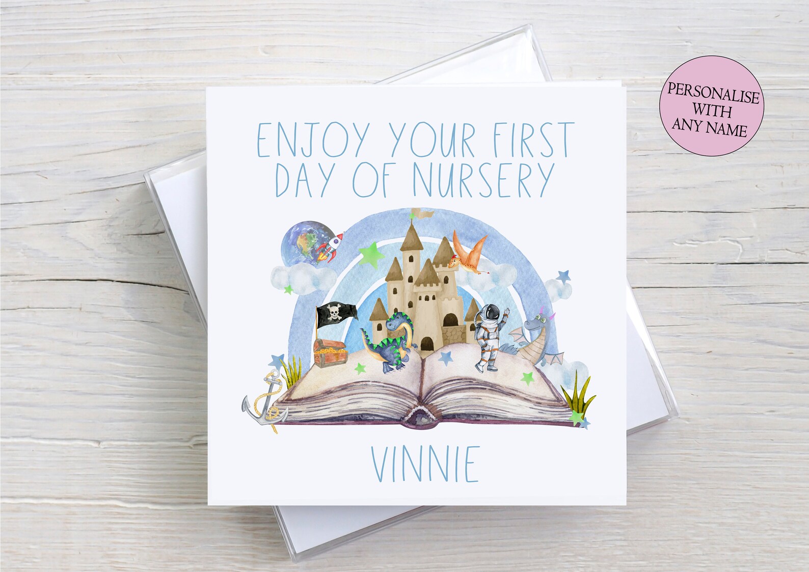 Personalised Enjoy Your First Day of School Card | Fairytale Book ...