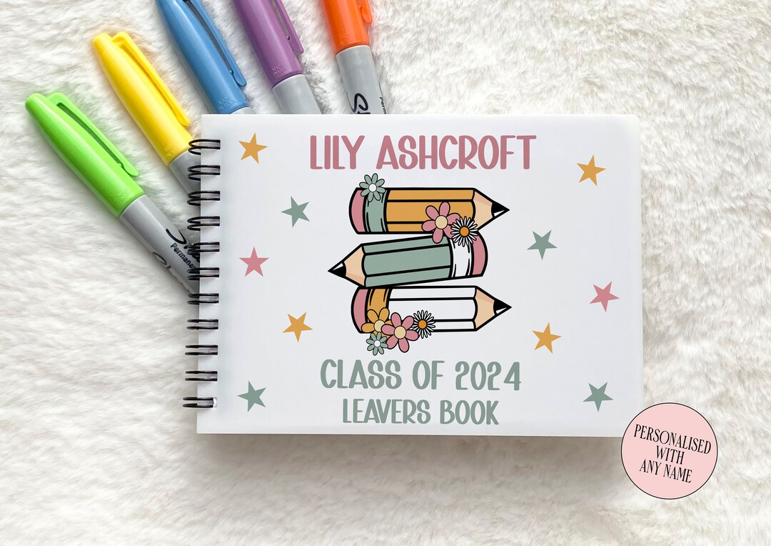 Personalised School Leavers Book | A6 or A4 Spiral Bound Book | End of ...