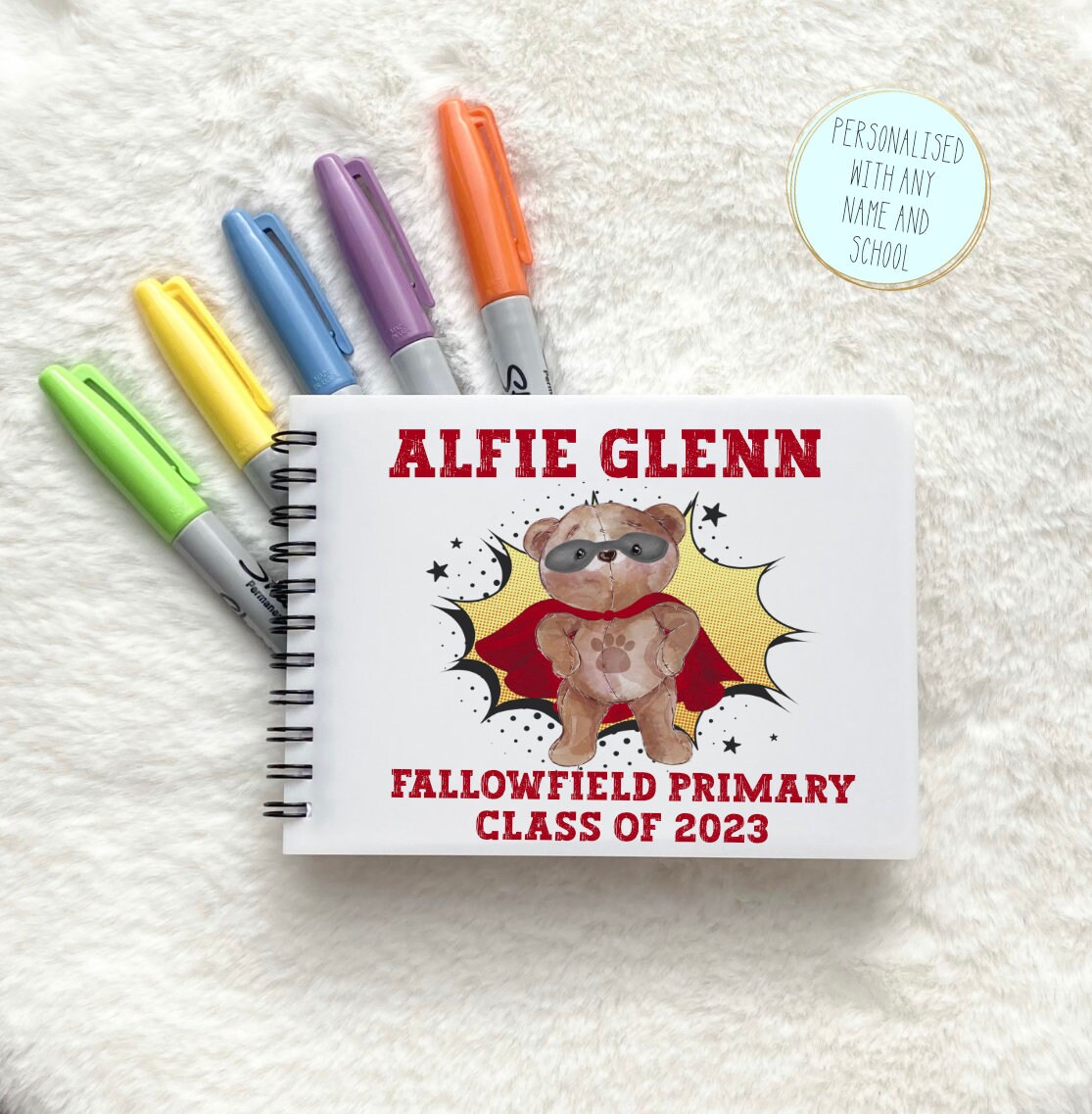 Personalised Class of 2024 Leavers Book A6 or A4 Spiral Bound Nursery ...
