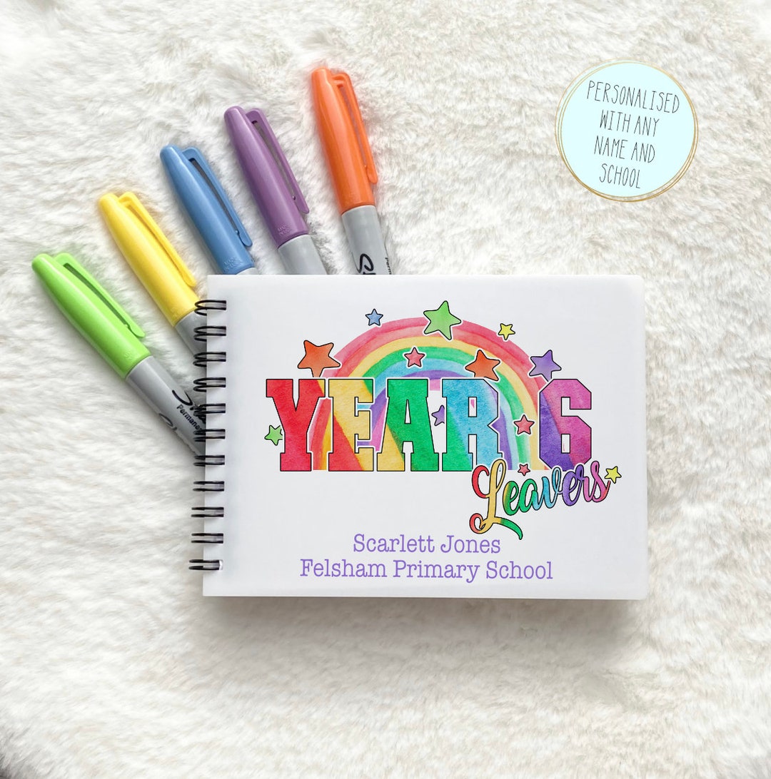 Personalised School Year 6 Leavers Book | A6 or A4 Spiral Bound Book ...