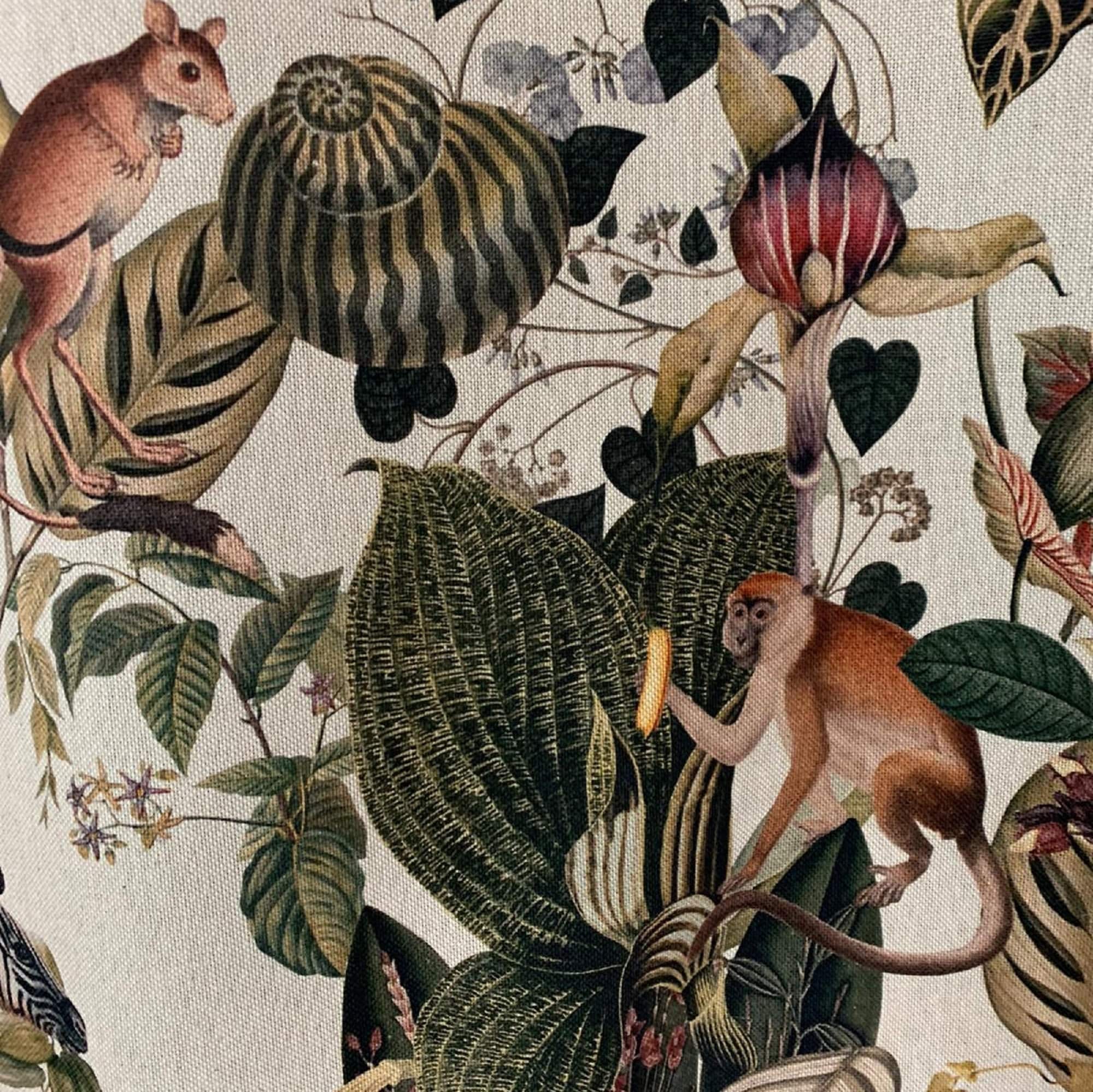 Jungle Kingdom Cotton Fabric by Meter Animal Monkey Zebra - Etsy Australia