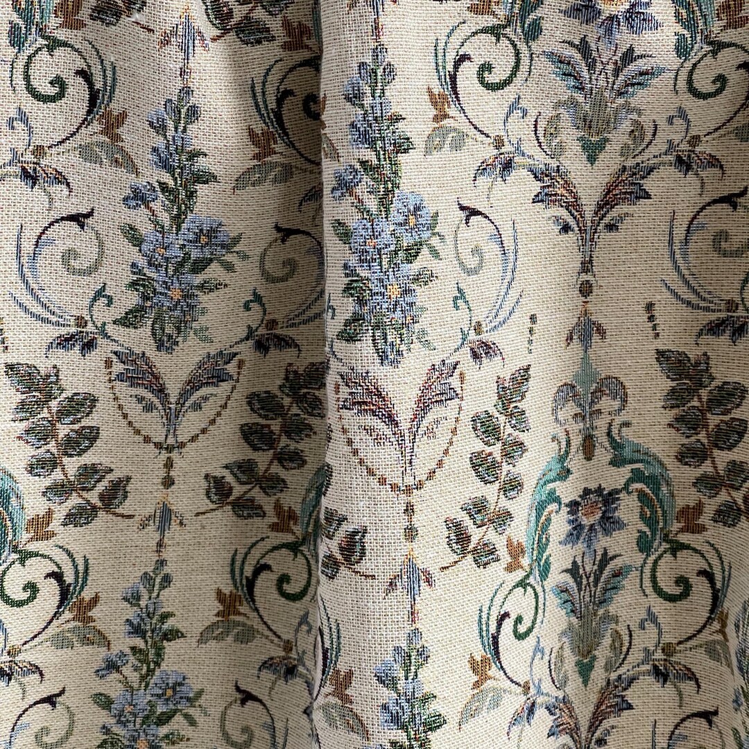Willowmere Floral Damask Woven Fabric for Curtains Upholstery Home ...