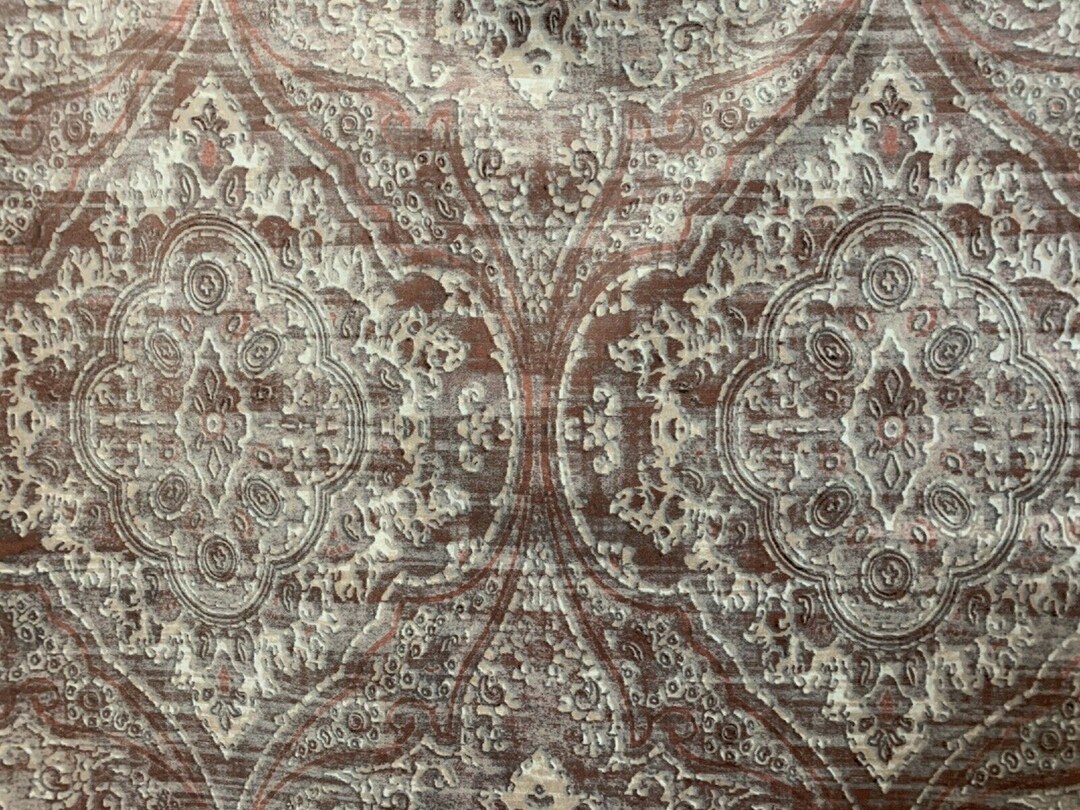 Baroque Style Washed Italian Velvet Fabric Champagne Camel Pattern ...