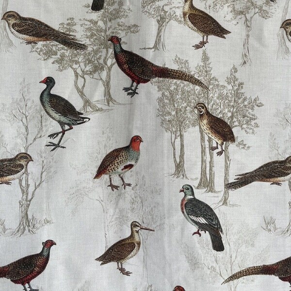 Pheasant Print Fabric - Etsy