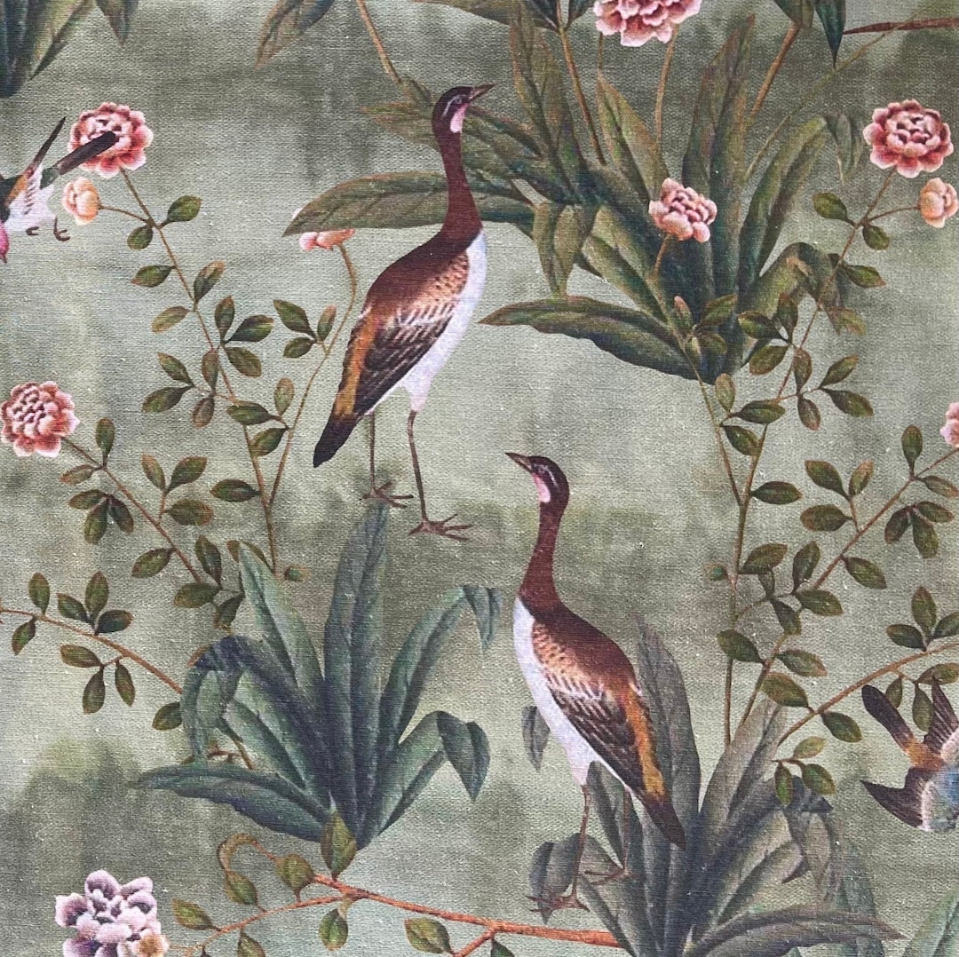 Vintage-style Goose Botanical Cotton Fabric Sold by the Meter - Etsy