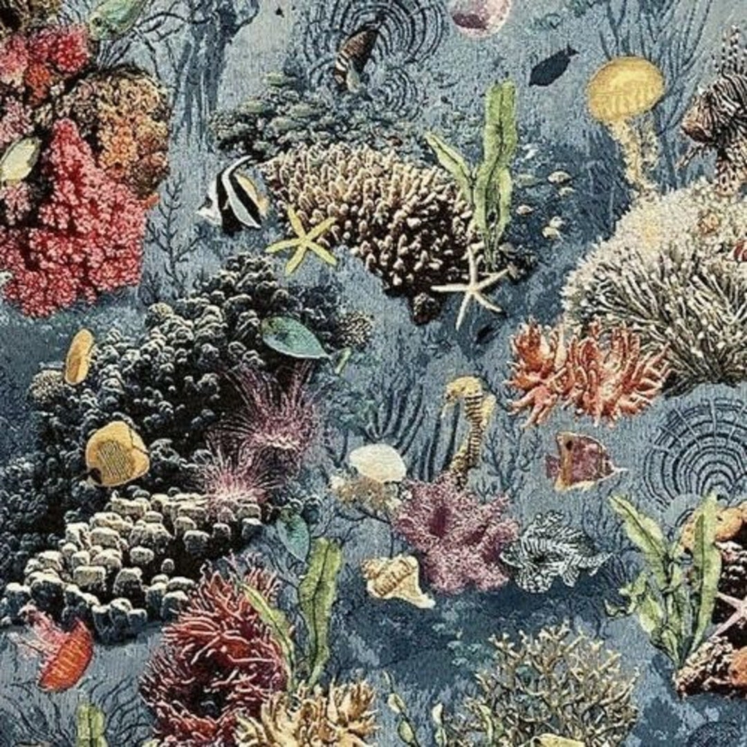 Blue Sea World Nautical Material for Sewing & Upholstery - Etsy