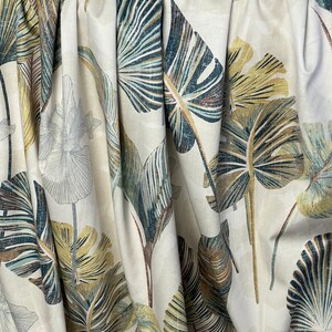 Tropical Rainforest Plants Italian Velvet - Luxurious Home Decor Fabric ...