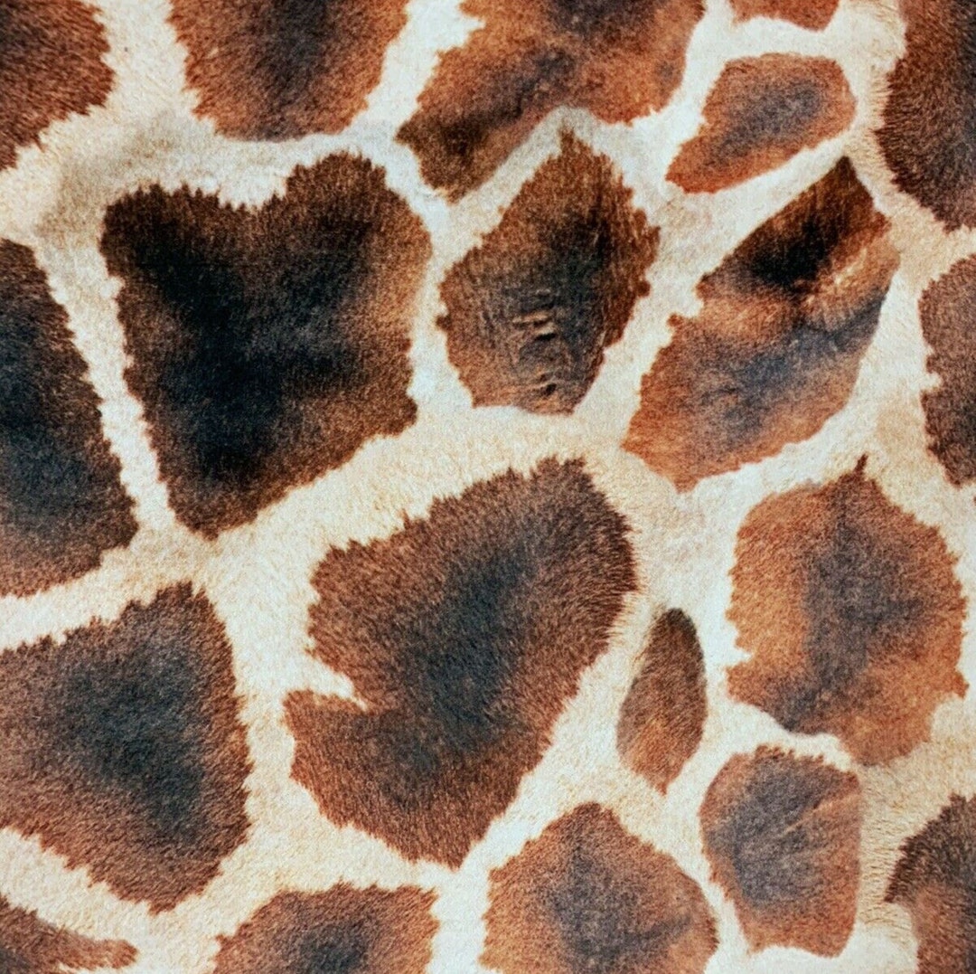 Giraffe Printed Italian Velvet Animal Skin Fabric Sold by Metre - Etsy
