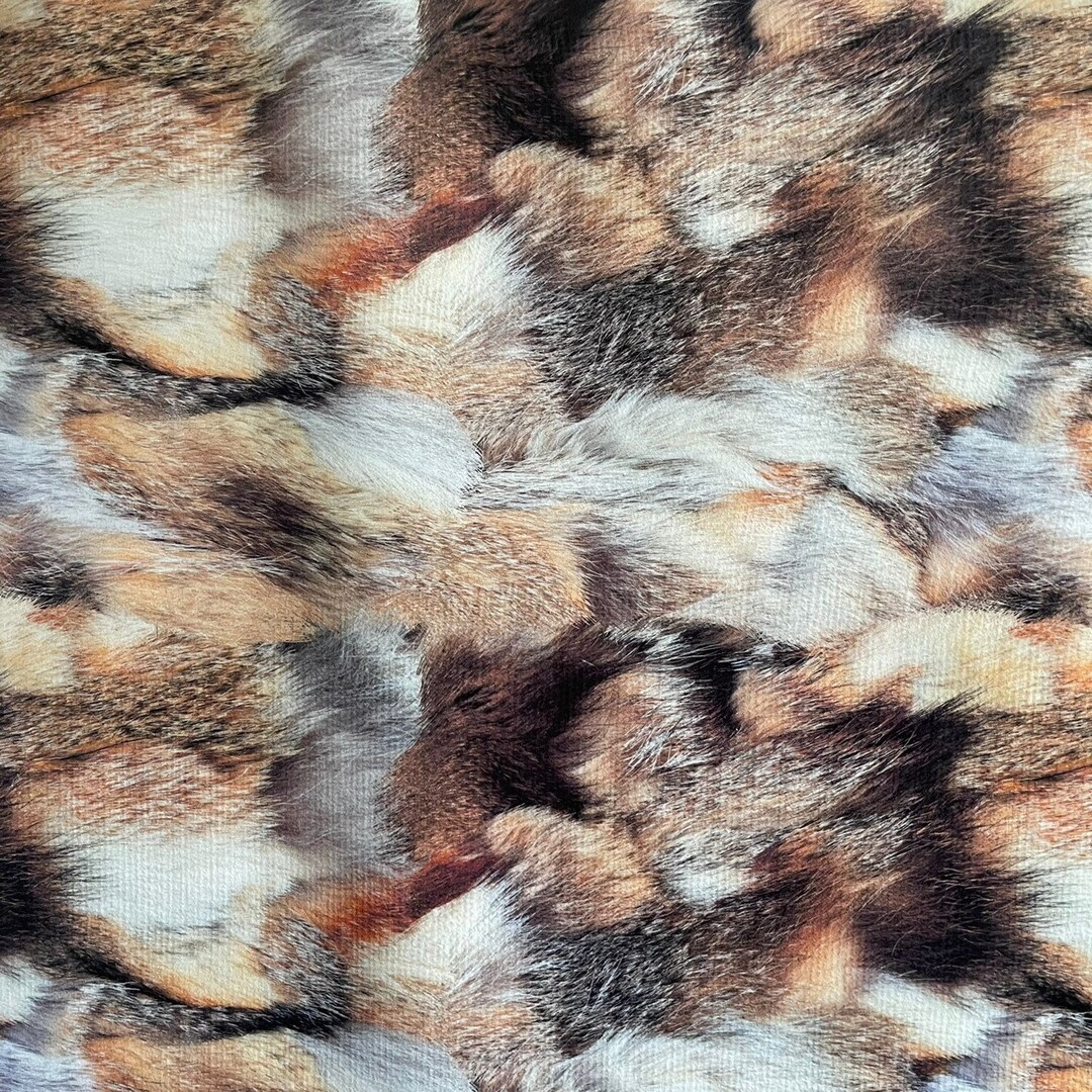 Animal Skin Velvet Fabric Wolf Coyotes Jackals Print Home Decor ...