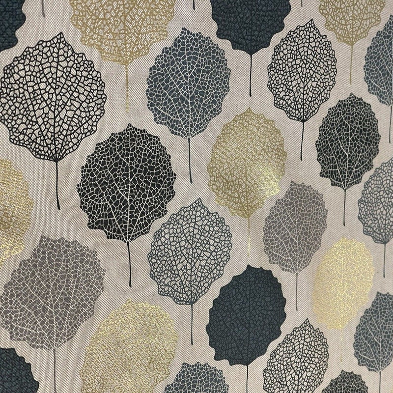 Gray Leaf Fabric - Etsy