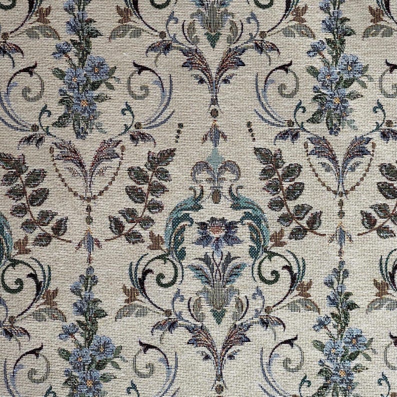 Willowmere Floral Damask Woven Fabric for Curtains Upholstery Home ...