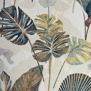 Tropical Rainforest Plants Italian Velvet - Luxurious Home Decor Fabric ...