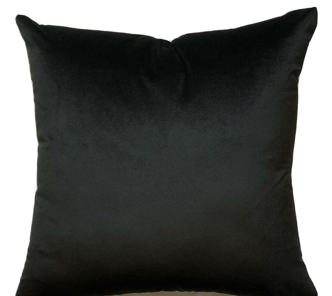 Geometric Meander River Cushion Cover: Black, White & Gold Throw Pillow ...