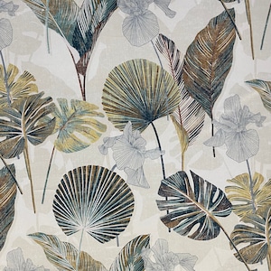 Tropical Rainforest Plants Italian Velvet - Luxurious Home Decor Fabric ...