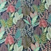 Botanical Garden Blue Fabric Forest Plants Leaves Printed Cotton Sold ...