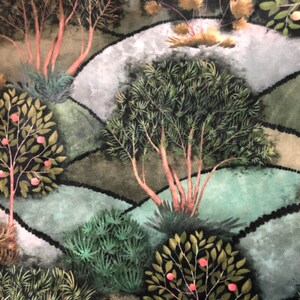 Apple Tree Forest Hills Nature Greenery Leaves Italian Velvet Fabric ...