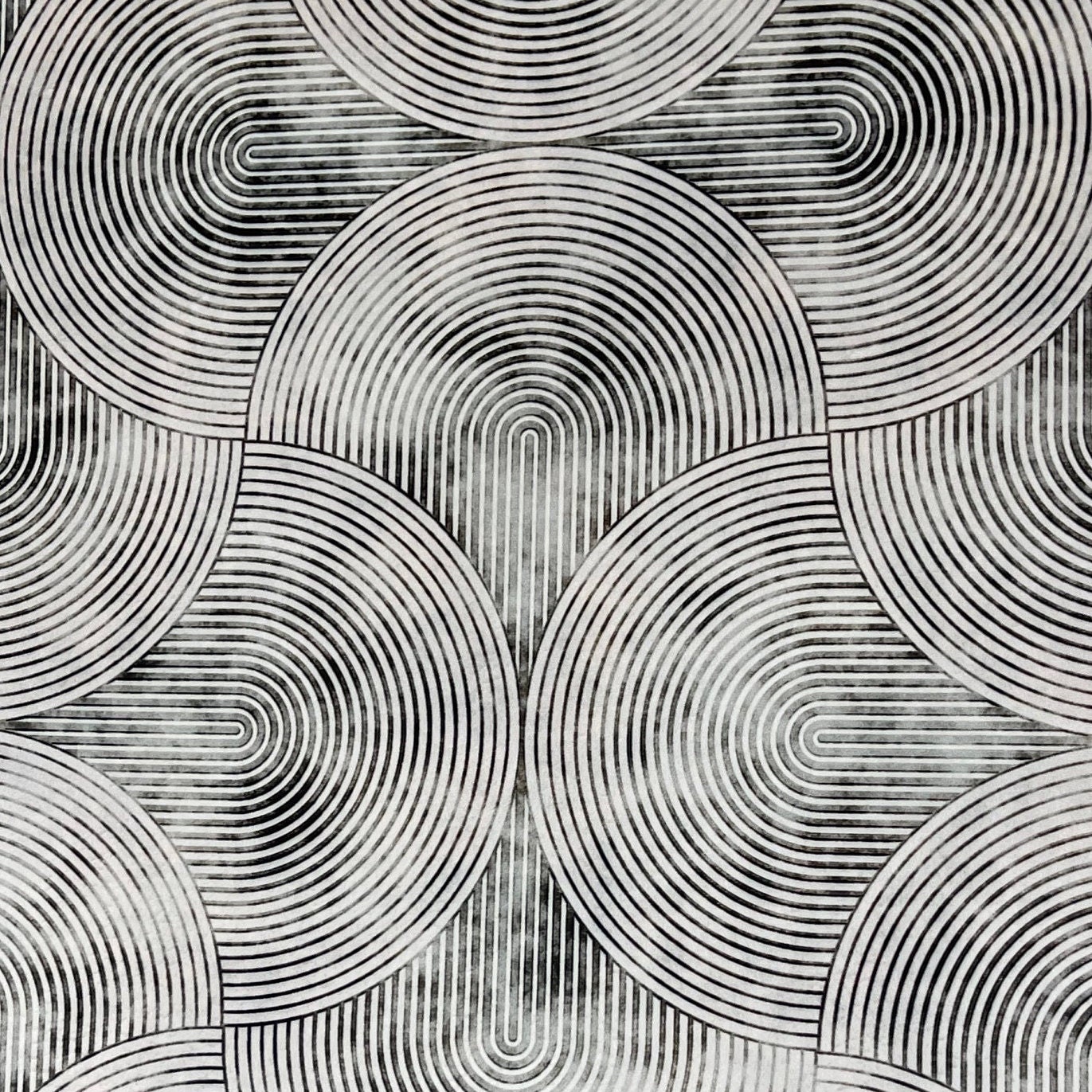 Light Grey Velvet Fabric: Circle Wave Print Upholstery - Etsy