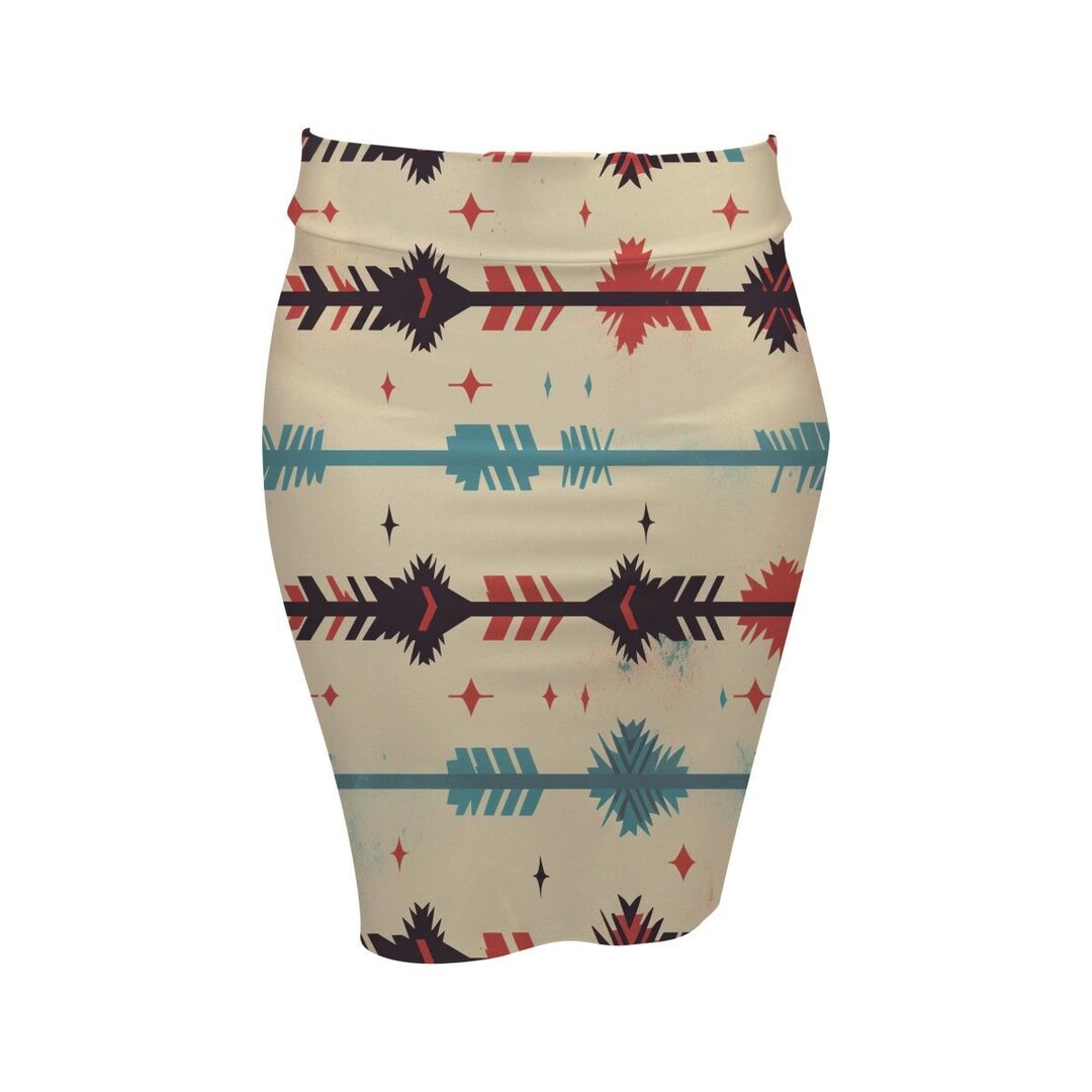 Native American Skirt Pattern Leggings Red Woman Teen Girl - Etsy