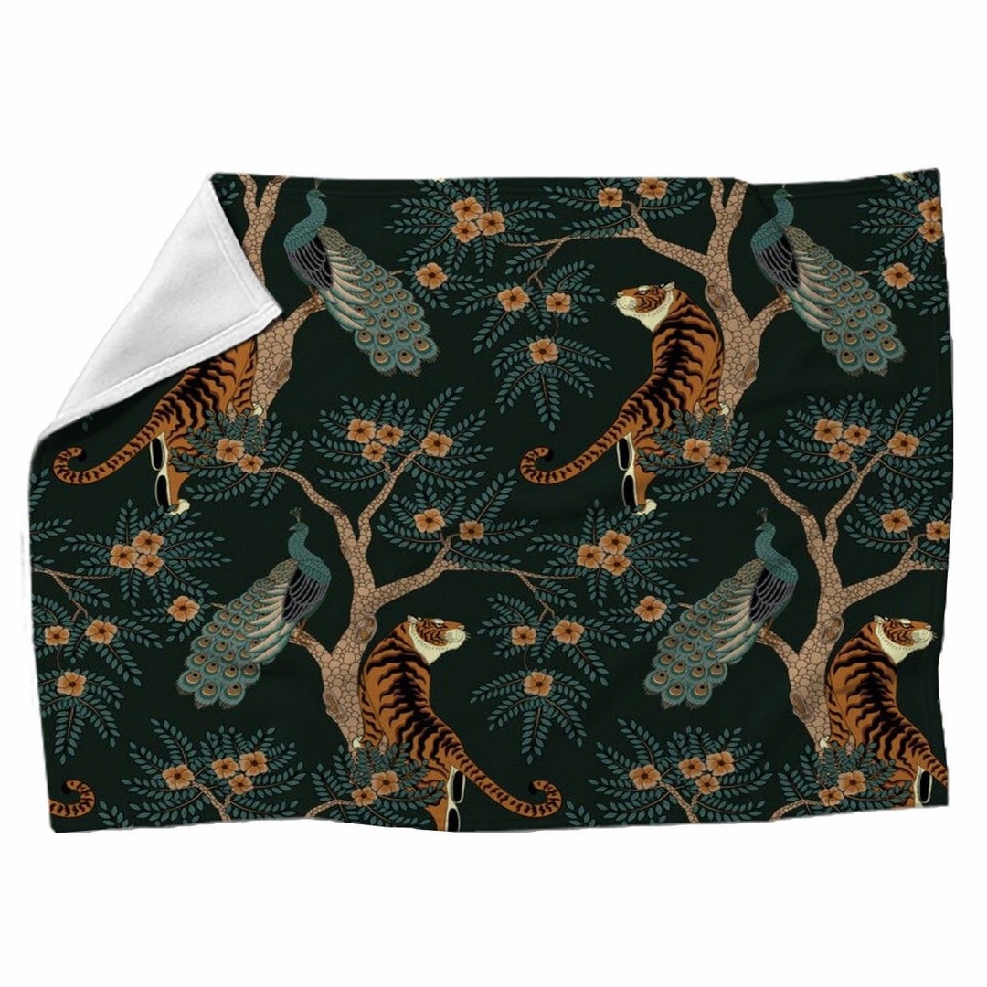 Chinoiserie Blanket, Nature Blankets, Japanese Sherpa Blanket ...