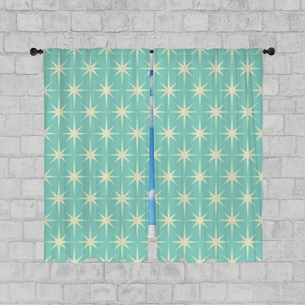Turquoise Curtain - Etsy