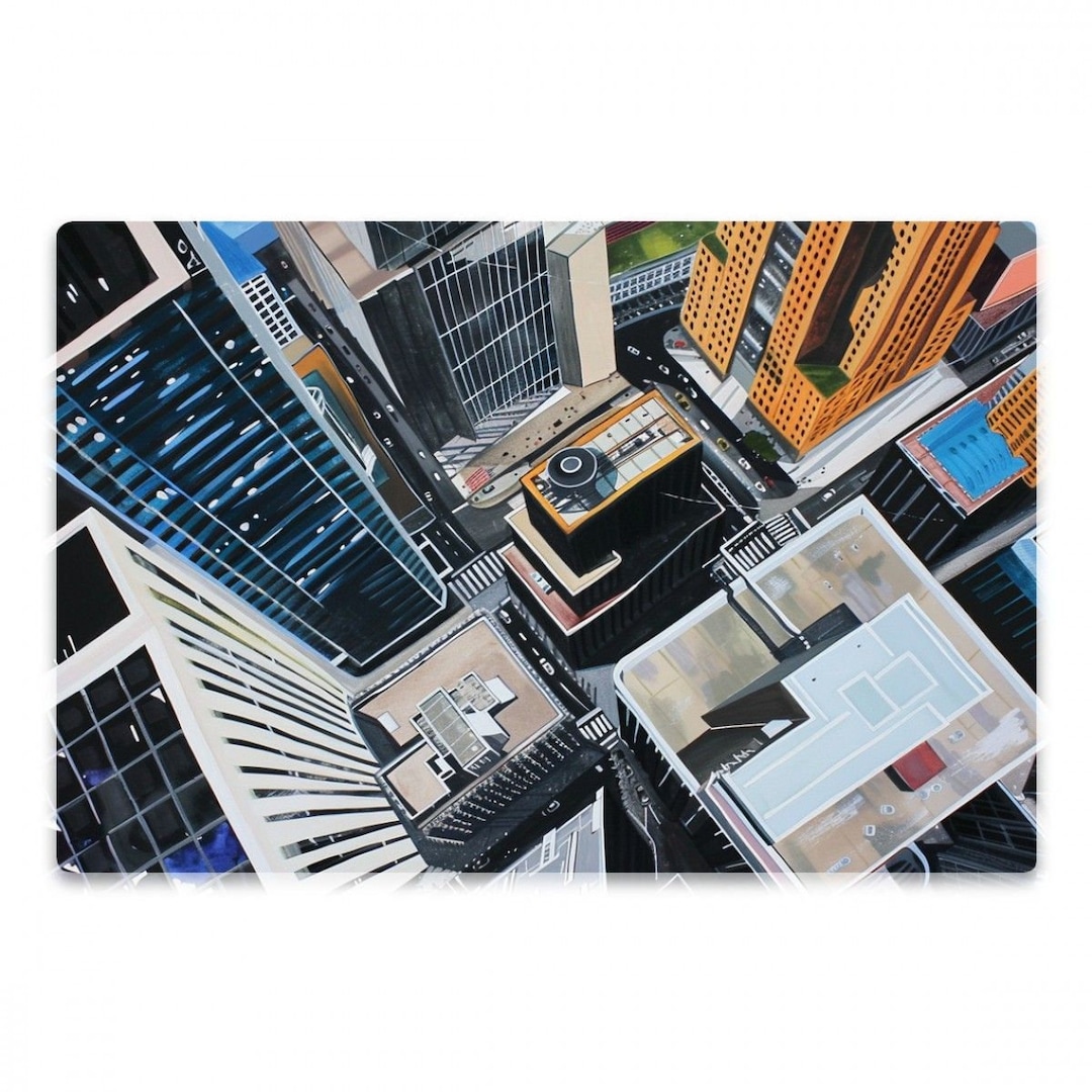 Cityscape Rug, Architecture Rugs, Skyscrapers Area Rug, Urban Living ...
