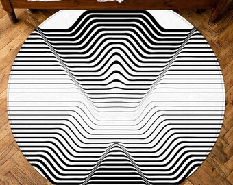Round White Lines - Etsy