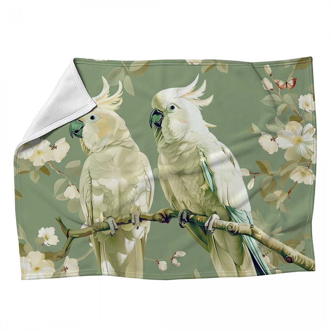 Parrot Blanket, Bird Blankets, Affectionate Pair Sherpa Blanket ...
