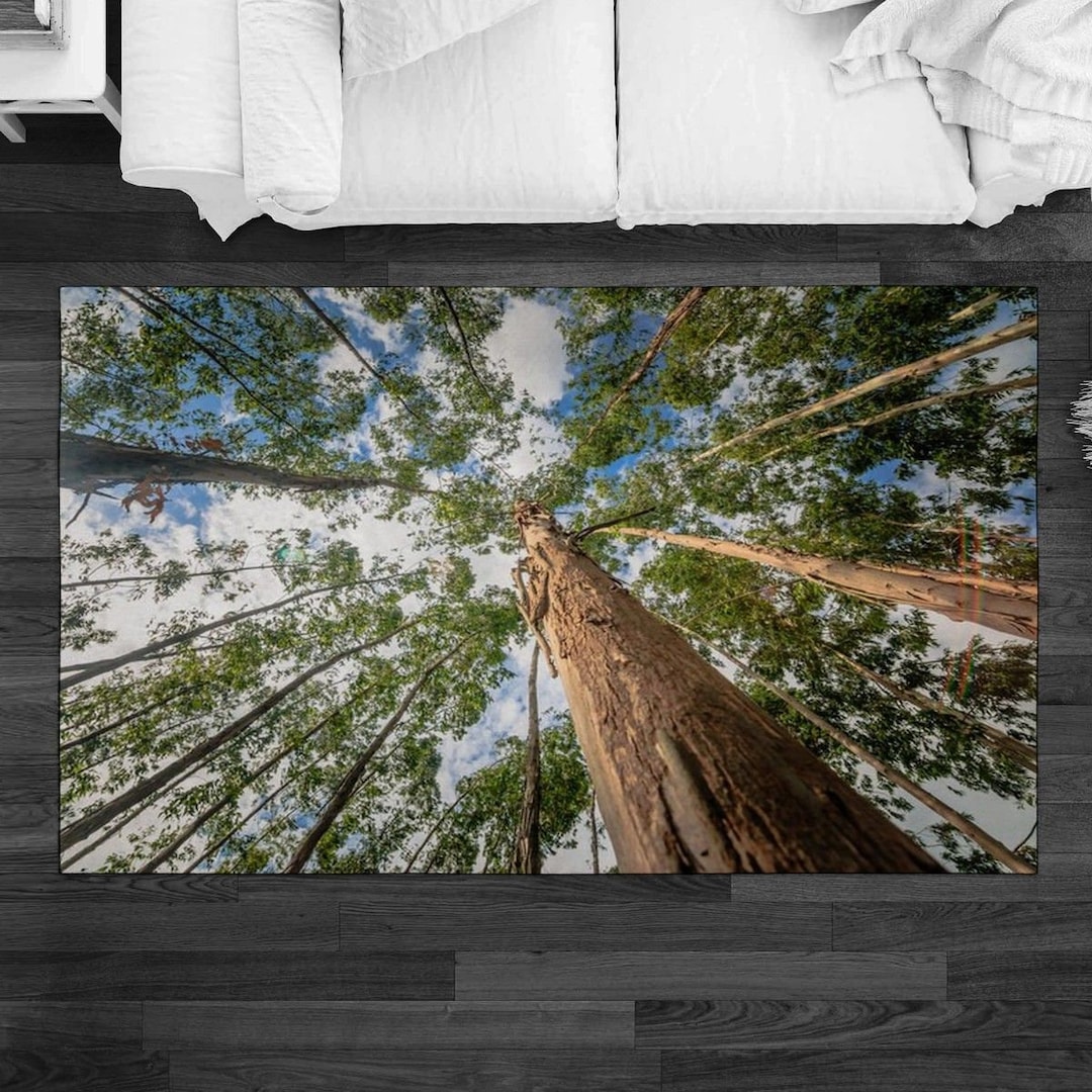 Tall Trees Rug Nature Rugs Forest Area Rug Scenic Living - Etsy