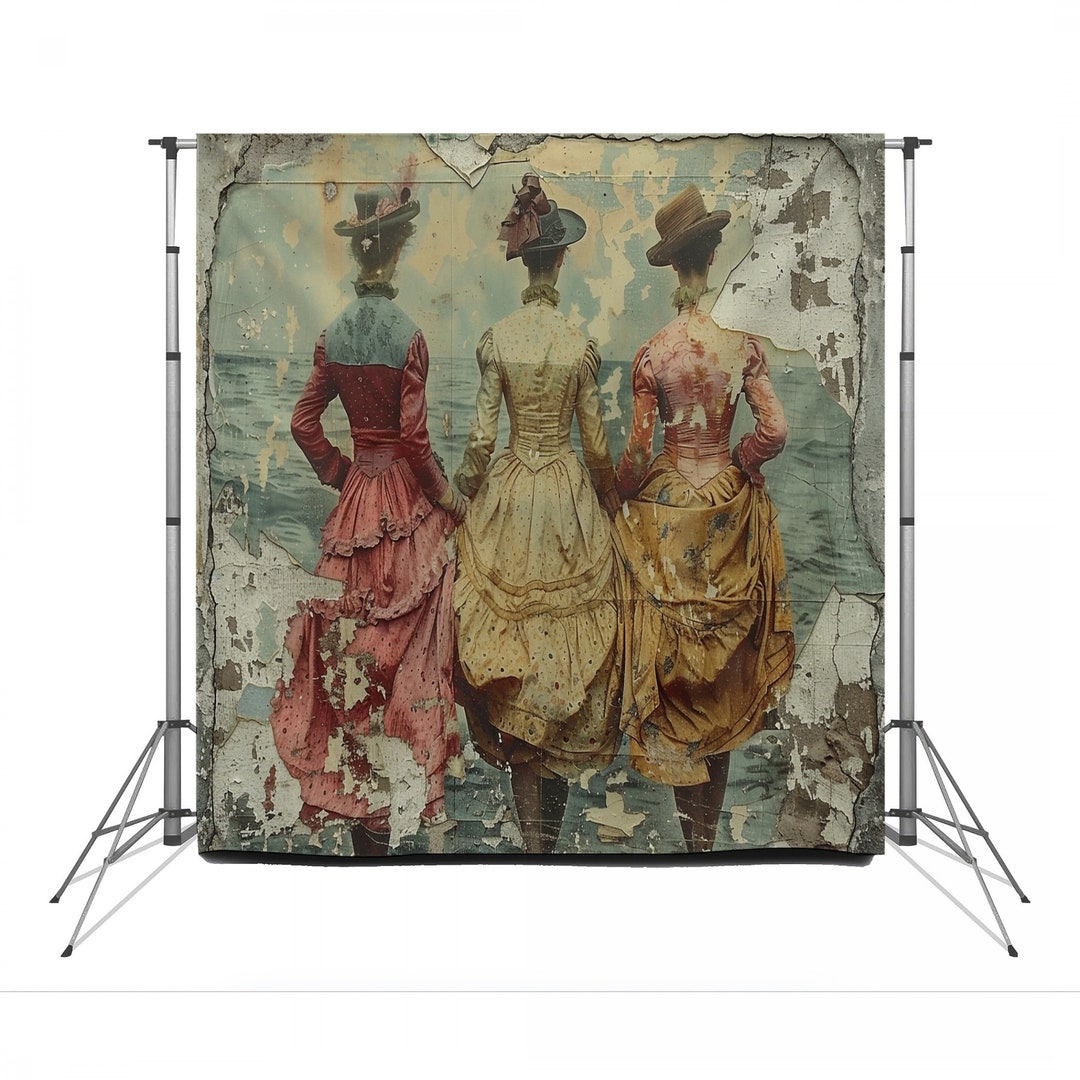 Victorian Women Backdrop Historical Large Period Fashion Photo Backdrop ...