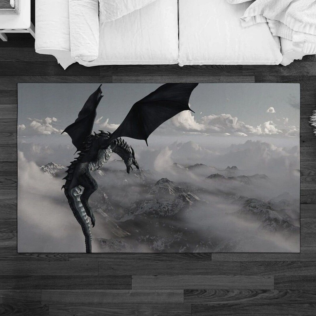 Mythical Rug, Fantasy Rugs, Dragon Area Rug, Gothic Living Room Rugs ...