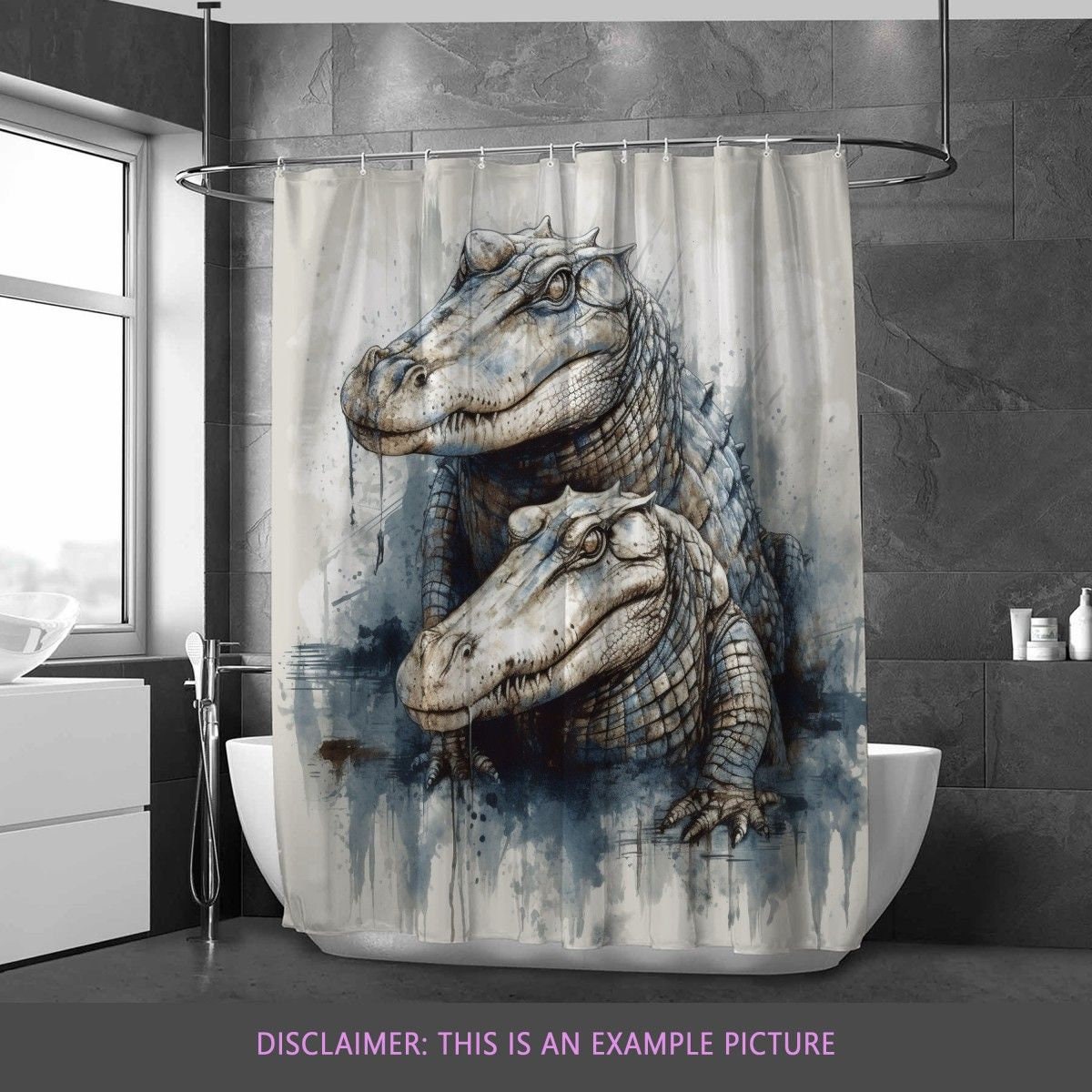 Lacoste Alligator Shower Curtain Etsy