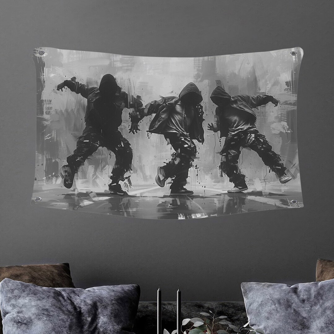 Street Dance Wall Art, Urban Wall Decor, Modern Tapestry, Edgy Canvas ...