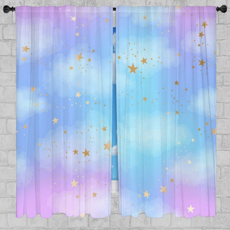 Stars Curtains - Etsy